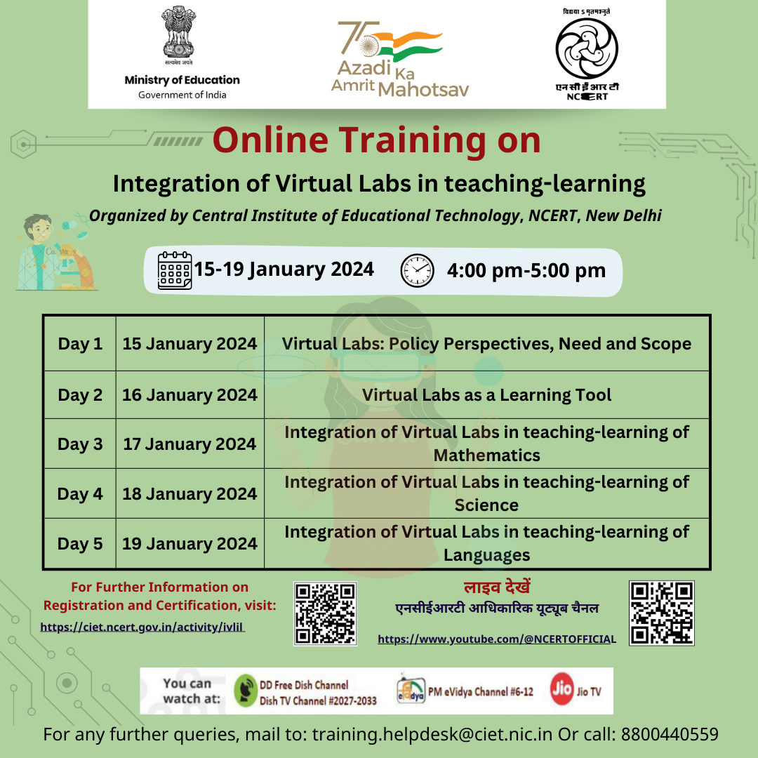 Integration of Virtual Labs in Teaching Learning | Central Institute of Educational Technology ...